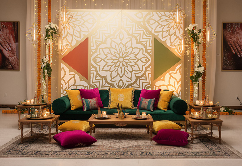 25+ Mehndi Setup Ideas for Pre-Wedding Functions 2026 | Happiffie