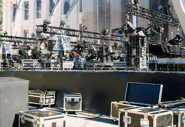 Stage Audio Sound System Rental | Event Decor Lights Rental | LED ...